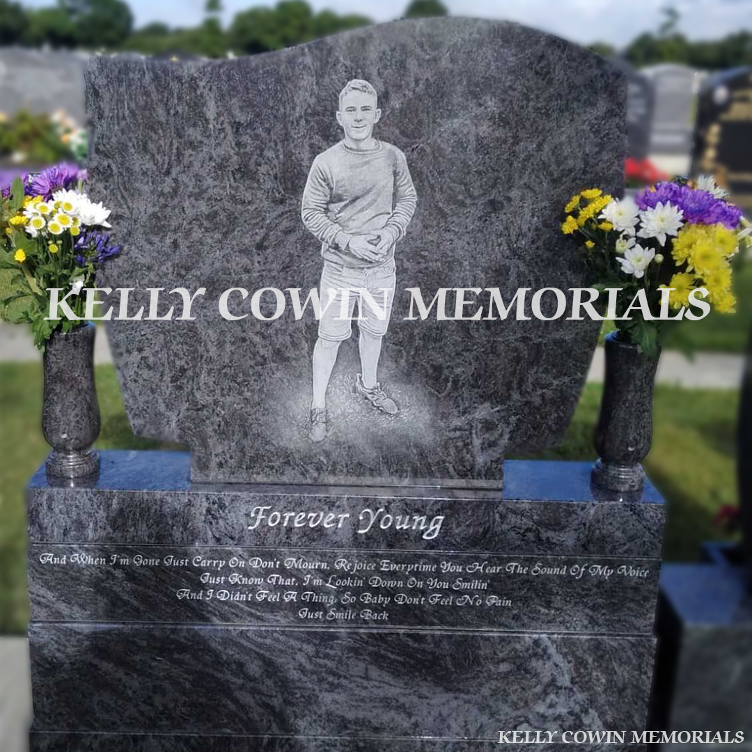 Blue Lagoon Granite C1 Headstone | Balgriffin Cemetery