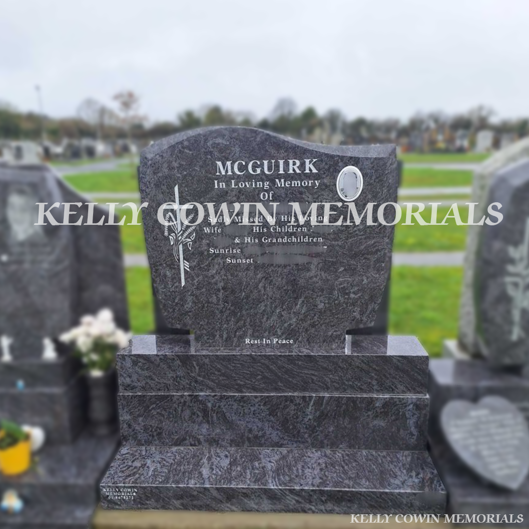 Blue Lagoon Granite C1 Headstone | Balgriffin Cemetery