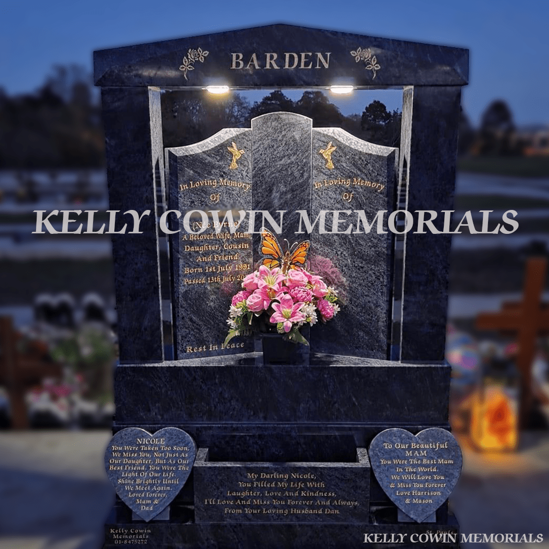 Blue Lagoon Gates of Heaven Headstone Balgriffin Cemetery | Dublin