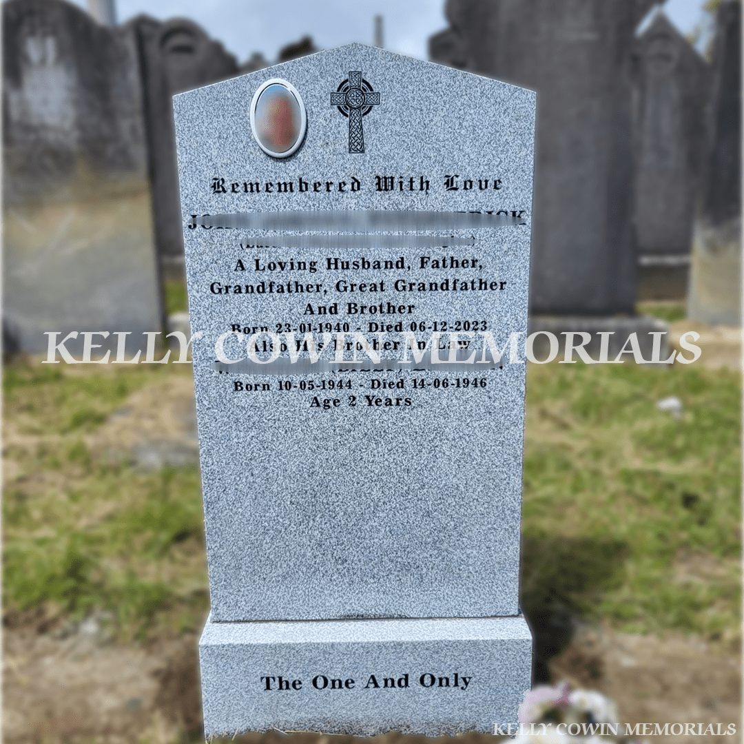 Grey Granite Apex Headstone | Glasnevin Cemetery